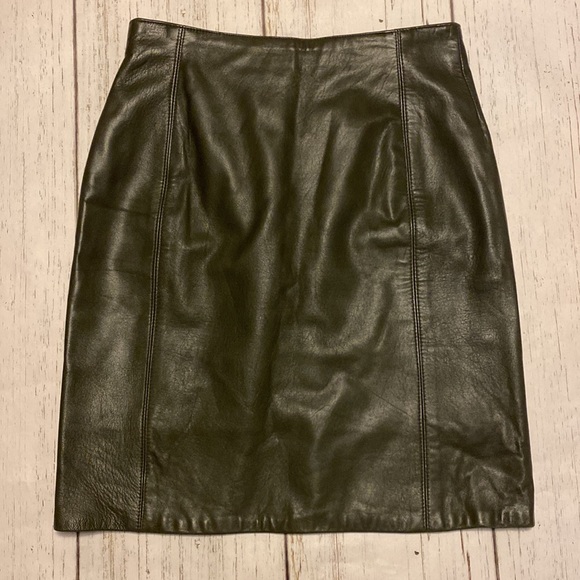 Christian Lauren | Skirts | Vintage Christian Lauren Leather Pencil ...